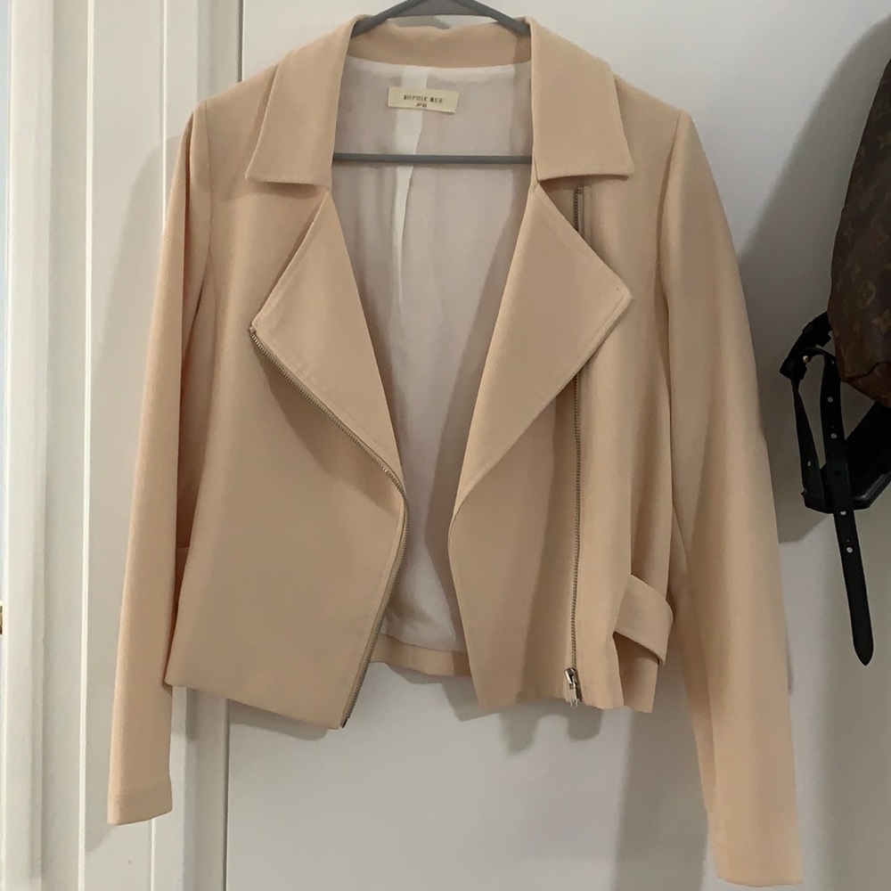 Sophie Rue Cream Moto Jacket. - Gem